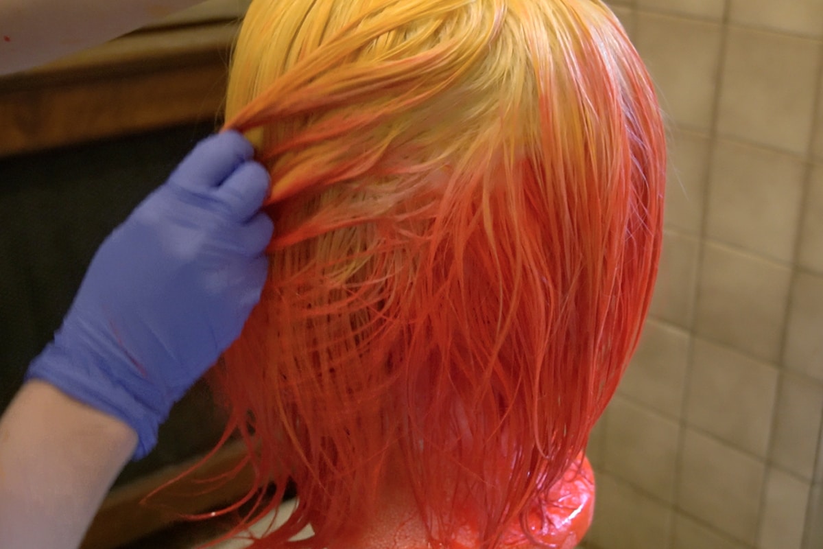 Tutorial: Dye a Synthetic Wig With Bold Colors for Costumes (gradient ...